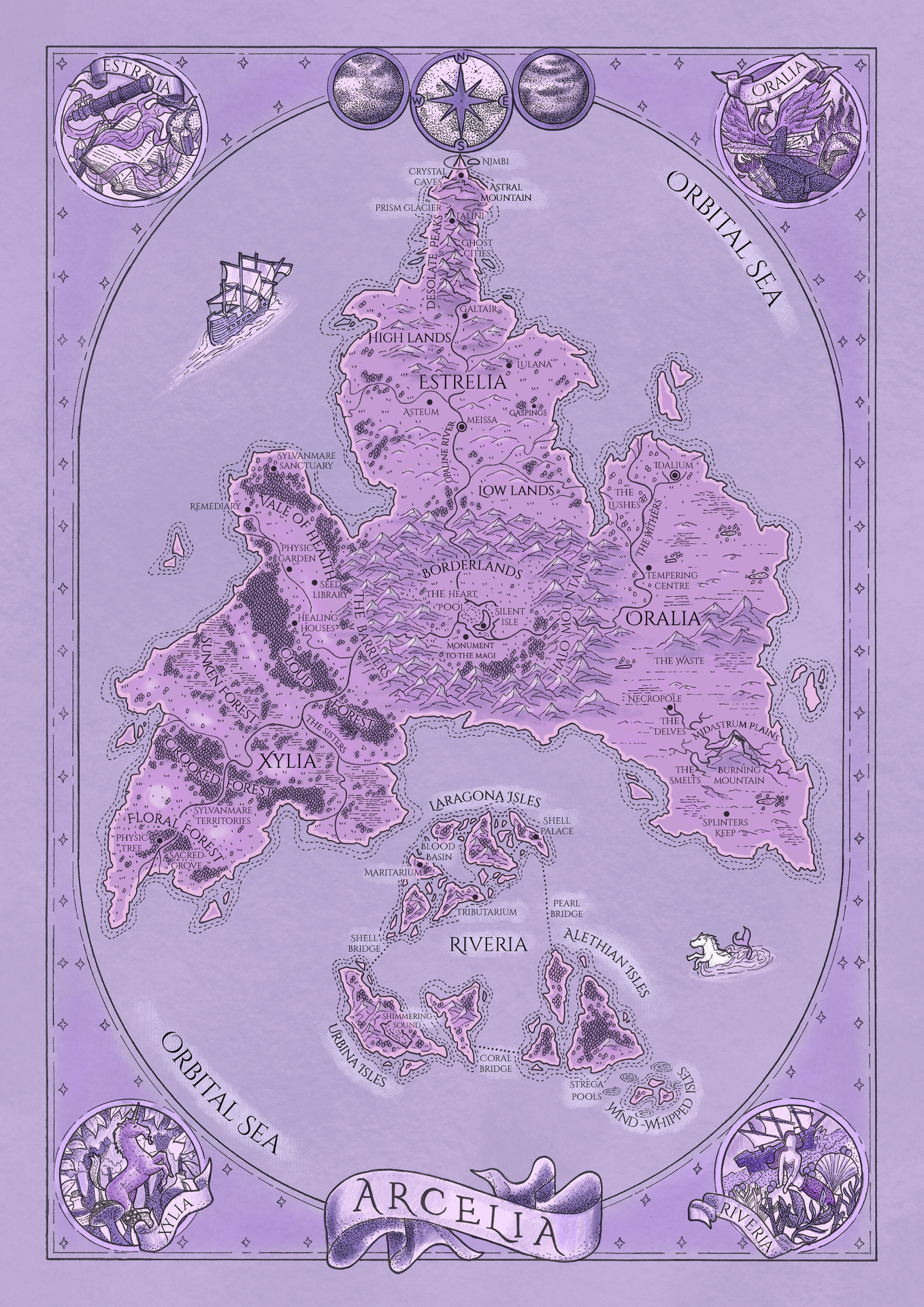 Map of Arcelia - Venetia Constantine